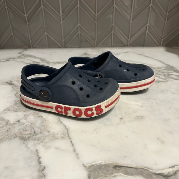 CROCS | Shoes | 6 Add On 8c Navy Blue And Red Crocs Natives Nike Adidas ...
